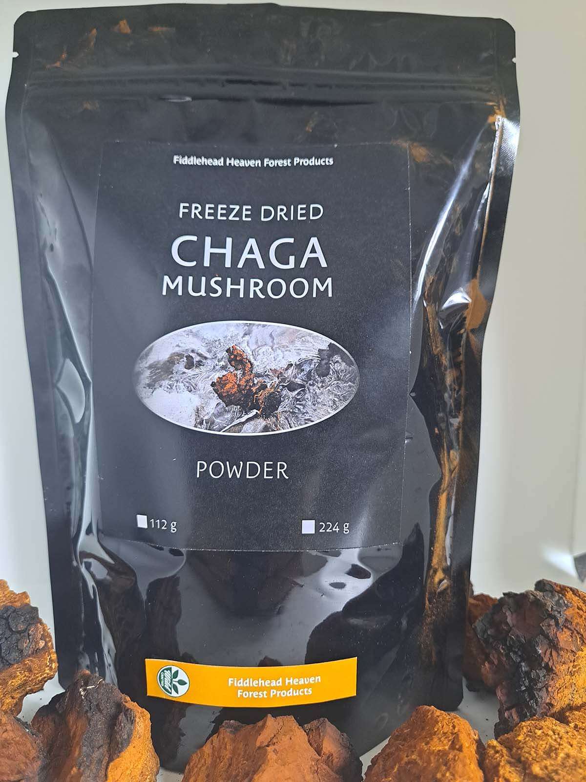 Freeze Dried Chaga Mushroom Powder | Fiddlehead Heaven Forest Products 2024